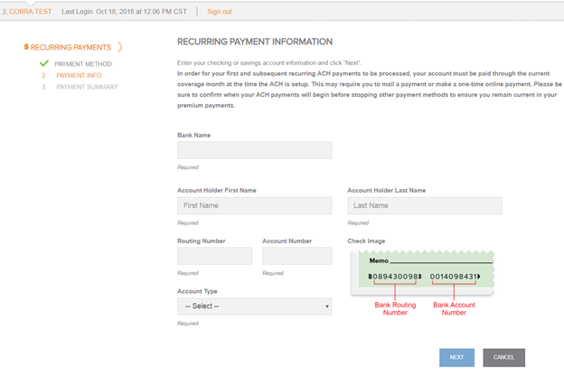 What online payment options are available for COBRA payments?