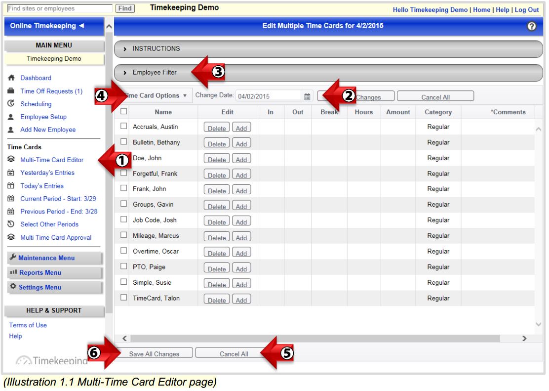 Multi-Time Card Editor