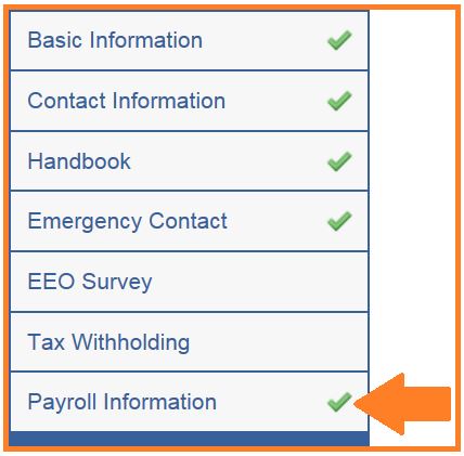 Payentry Hiring & Onboarding Direct Deposit setup