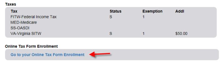 Employee Steps to Online Tax Forms in Payentry Employee Self Service