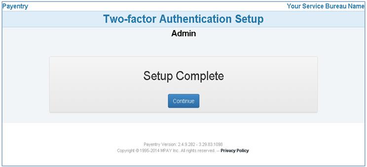 Setting up Payentry login with Voice Call