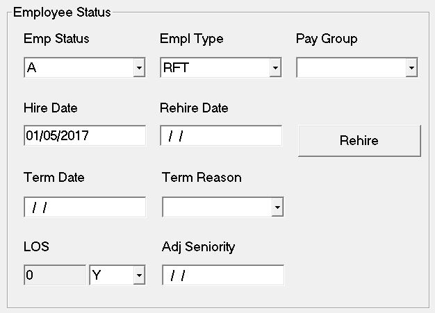 M3 Employee Status/Position - Employee Status