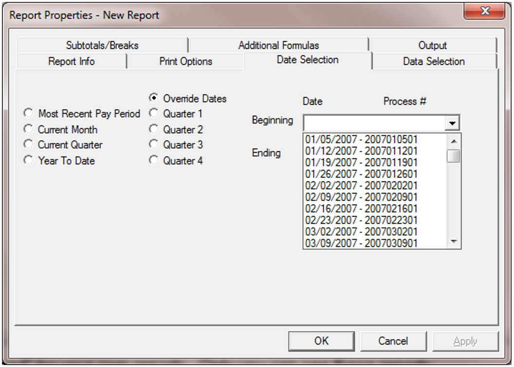 ACA Variable Hour Reports for M3