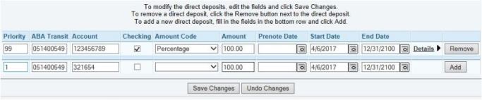 How to add Employee Direct Deposit in Payentry